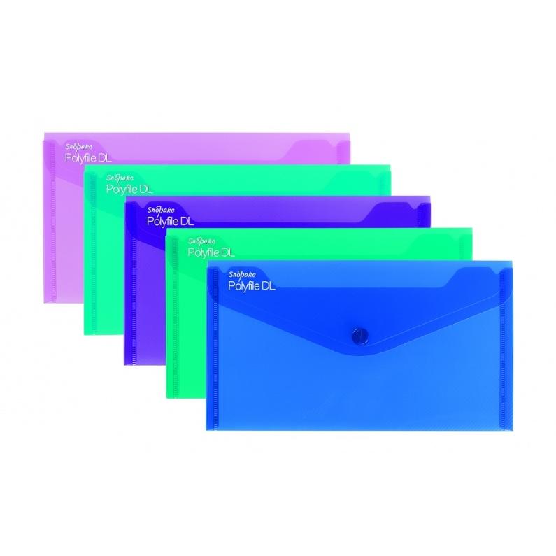 Aplankas-vokas su spaustuku Snopake, Polyfile DL, žema kaina | Varle.lt