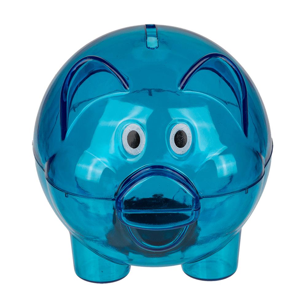 Plastikinė permatoma kiaulė taupyklė su guminiu kamšteliu, žema kaina ...