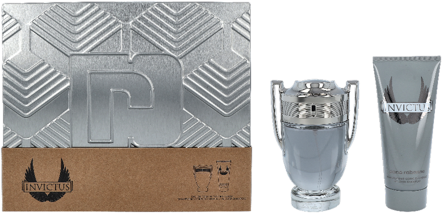 Paco Rabanne Invictus rinkinys vyrams (EDT, 100 ml + parfumuota dušo ...