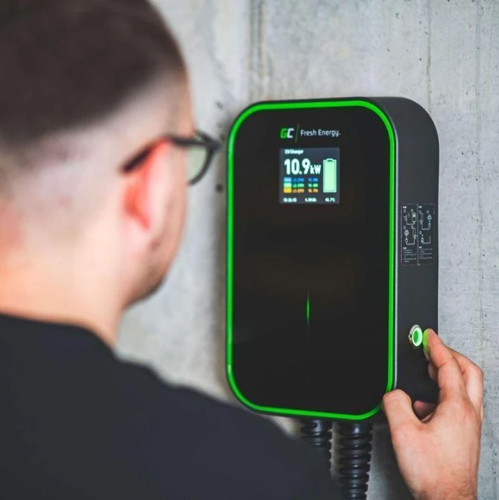 GREENCELL įkroviklis Wallbox GC EV PowerBox 22kW su 2 tipo laidu ...