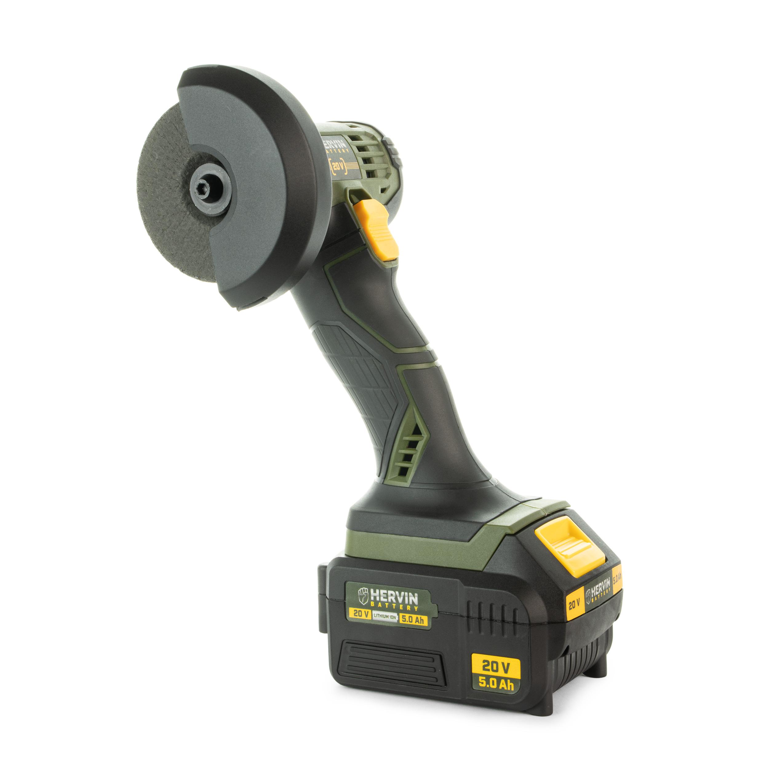 Akumuliatorinis kampinis mini šlifuoklis HERVIN BATTERY, 20 V, Ø76 mm ...