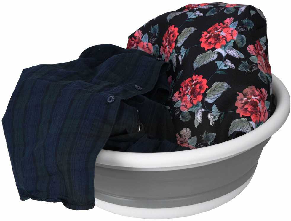 Apvalus dubuo 37 cm baltas ir pilkas COMPACT, modelis - TOH2296, žema ...