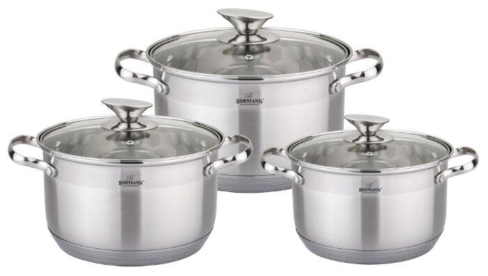 Bohmann puodų rinkinys nerūdijančio plieno 6 dalių, modelis - BH8903952 ...