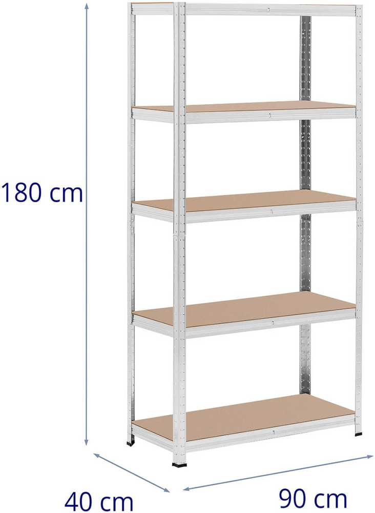 MSW Metalinė sandėlio lentyna 875 kg 90 x 40 x 180 cm pilka 2 vnt ...
