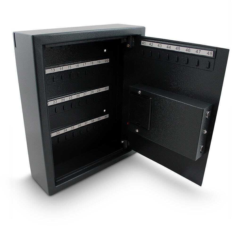 Seifas raktams 48 kabliukų elektroninė spinta Juodas Cipher Bituxx ...