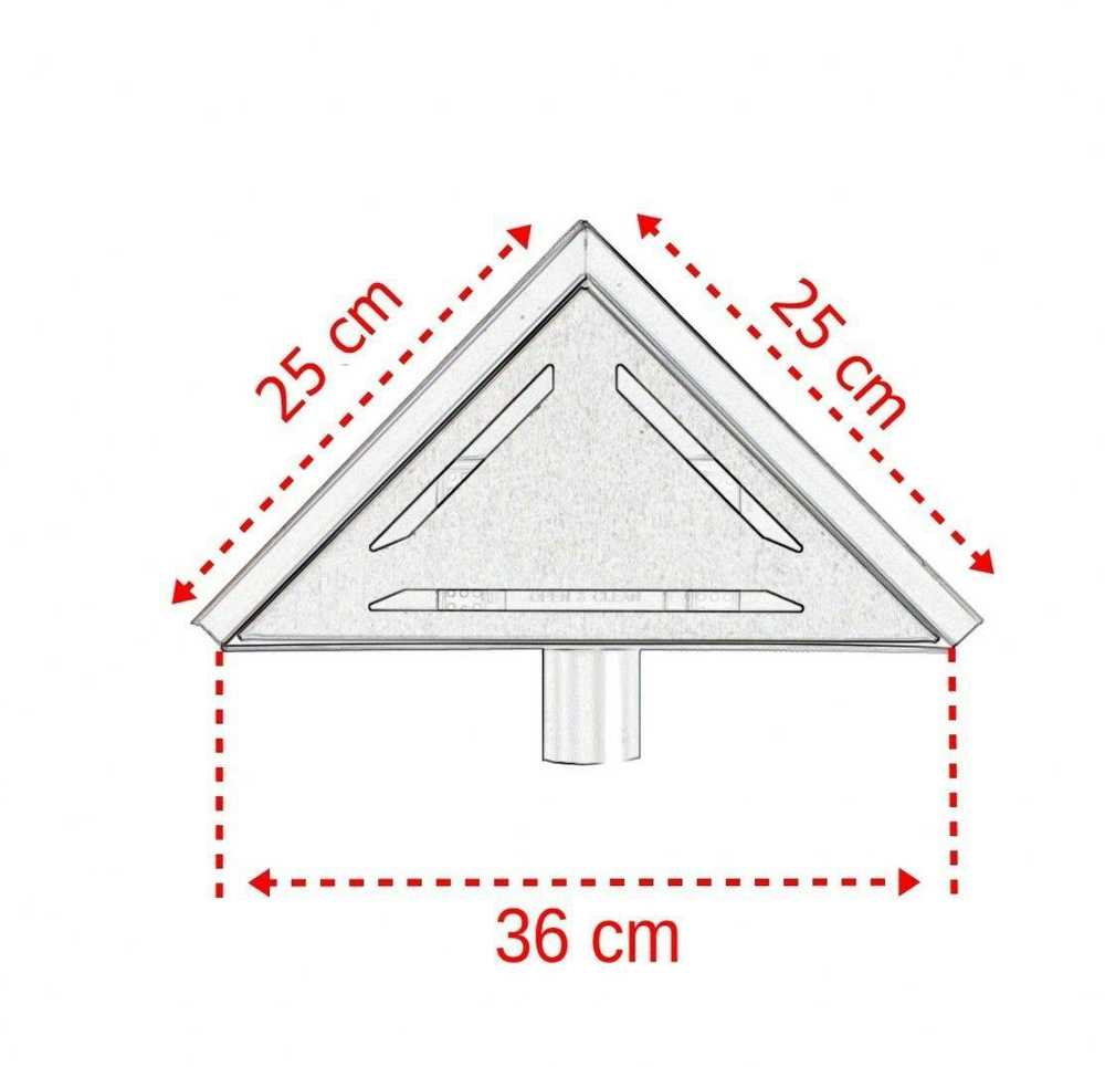 Trikampis kampinis grindų kanalizacijos dušo nutekėjimui, modelis ...