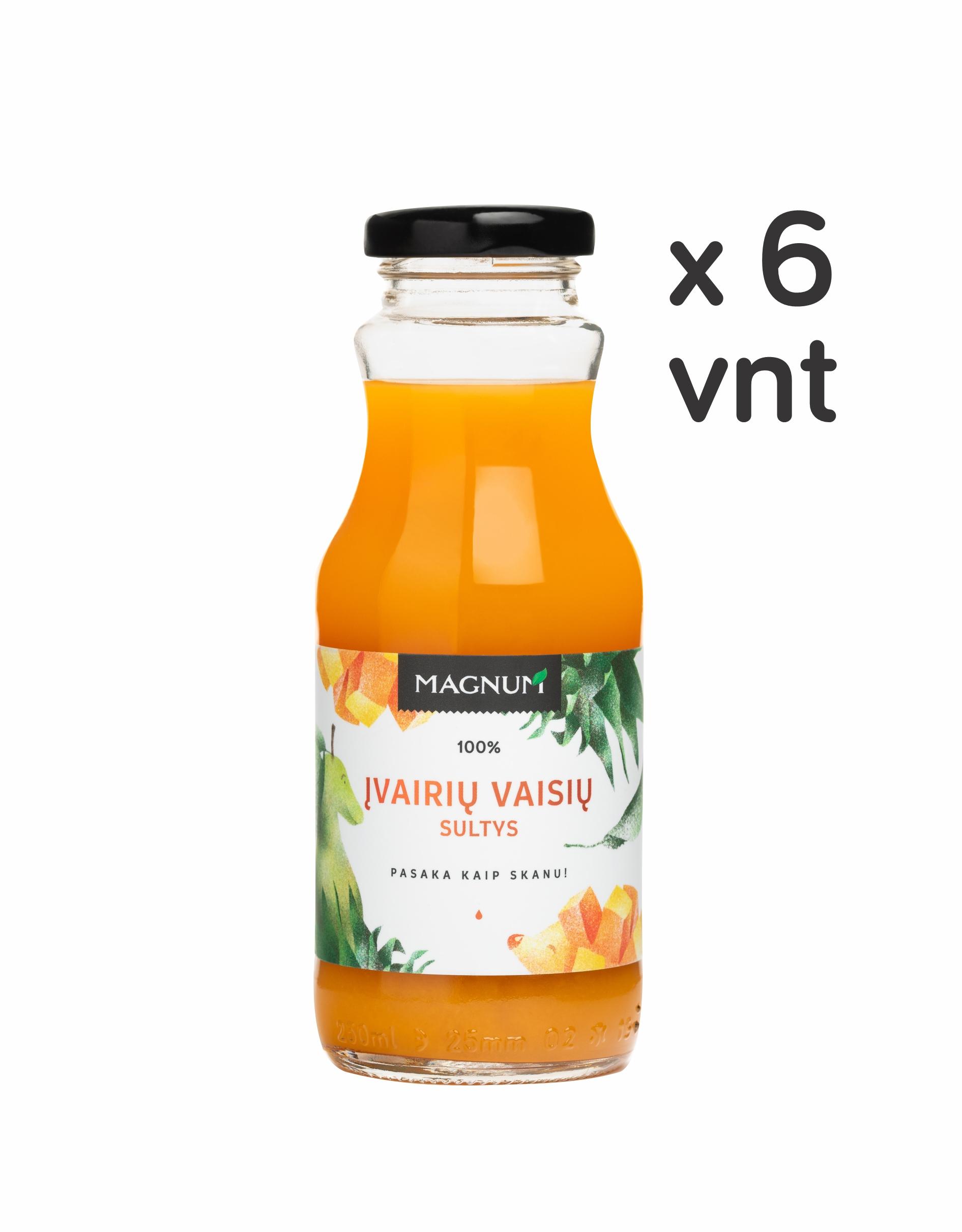 100% Įvairių vaisių sultys Magnum, 250 ml x 6 vnt, modelis - Sultys ...