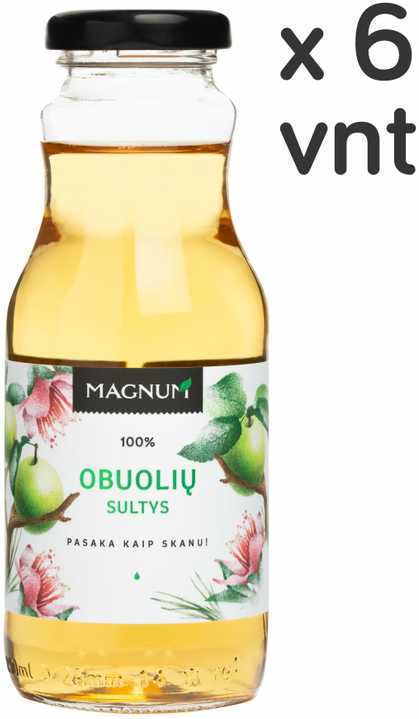 100% Obuolių sultys Magnum, 250 ml x 6 vnt, modelis - Sultys, žema ...