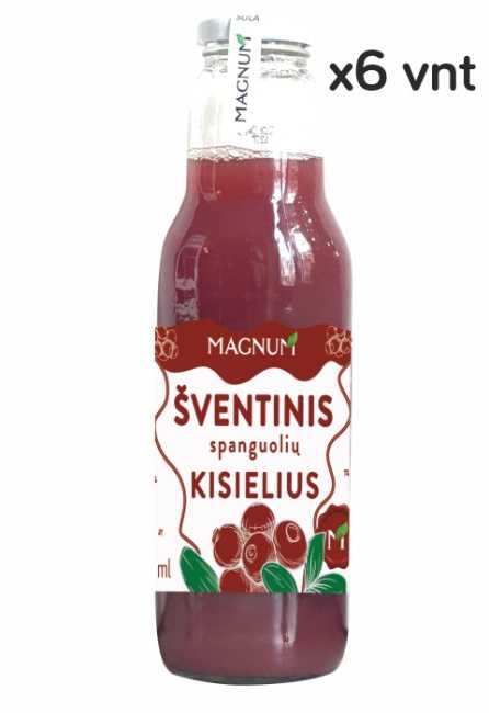 Magnum Šventinis spanguolių kisielius, 750 ml x 6 vnt, modelis ...