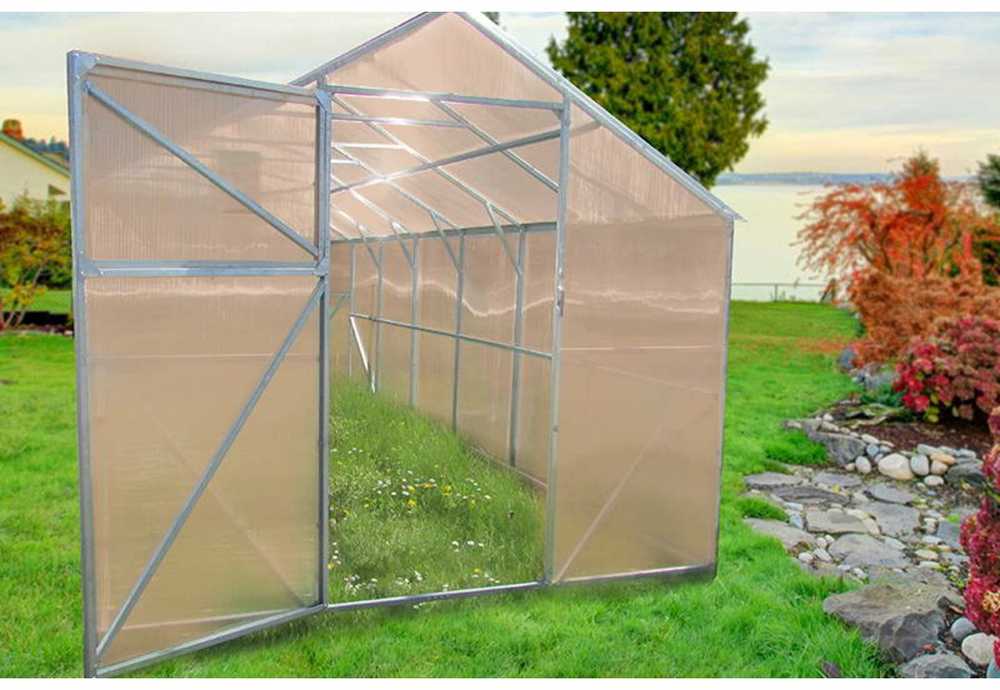 Šiltnamis COMFORT (plotis 2m) NANO polikarbonatas 4mm, Šiltnamio ilgis ...