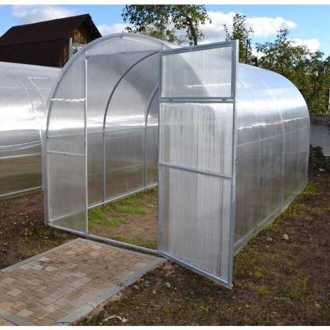 Šiltnamis SVAJONĖ KOMPAKT (plotis 2,4m) danga 6mm, Šiltnamio ilgis ...