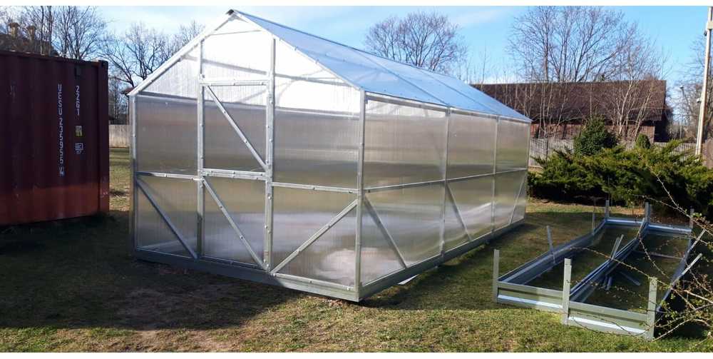 Šiltnamis VICTORIA (plotis 3m) NANO polikarbonatas 6mm, Šiltnamio ilgis ...