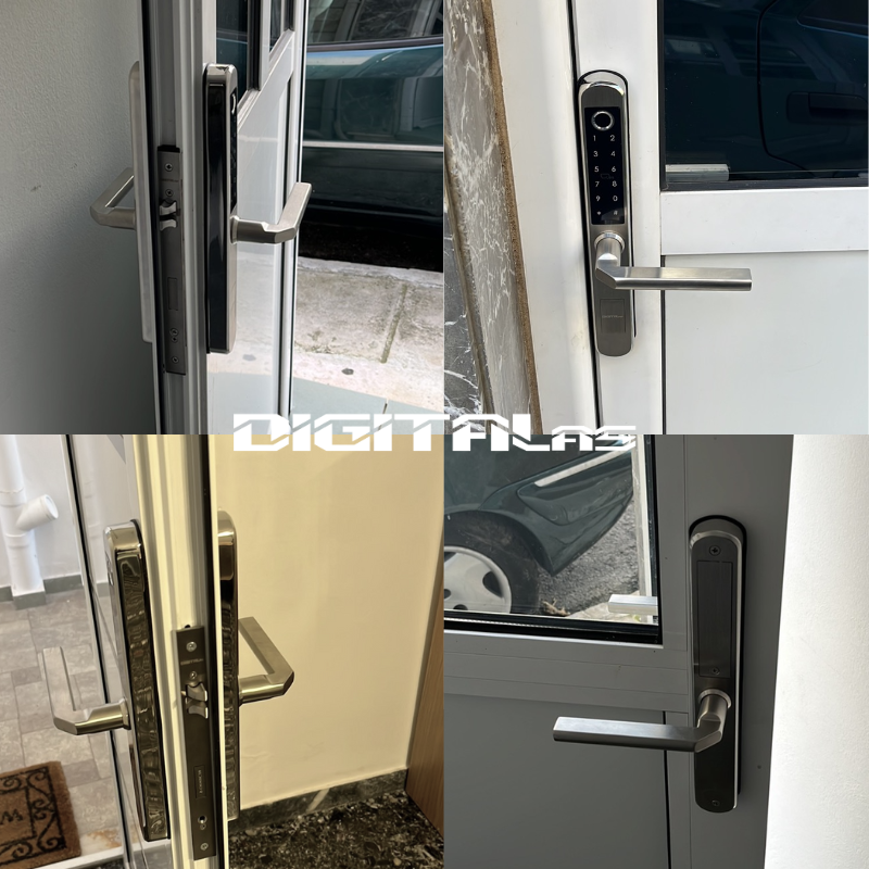 Digitalas Išmani durų spyna DIGI A210 Tuya (sidabrinis) su 3585 užraktu ...