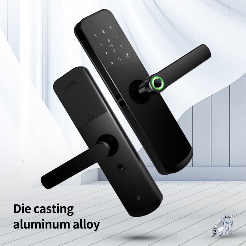 Digitalas Komplektas Išmanioji durų spyna DIGI A260 TTLock (juoda ...