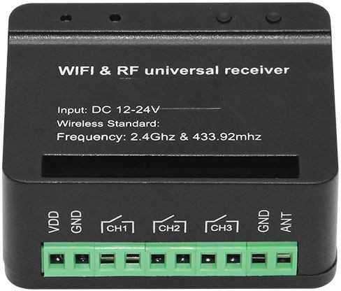 Digitalas XH-SM18-03W RF+WiFi distancinio valdymo imtuvas automatikos valdymui per telefoną ...