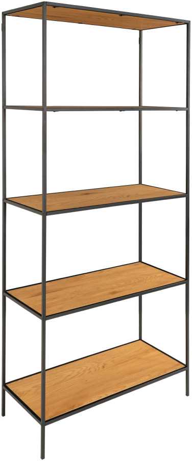 Vita metalinė pastatoma lentyna su ąžuolo imitacijos lentynomis ...