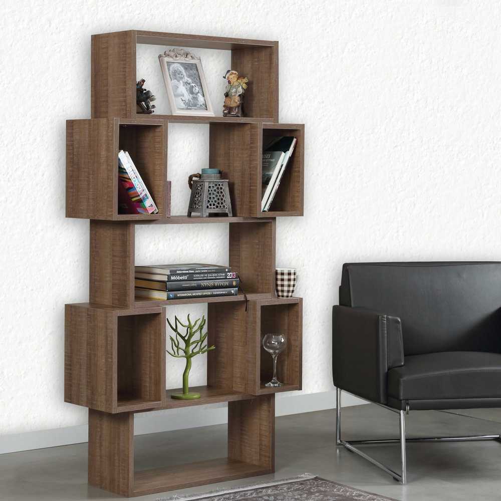 Kalune Design Knygų lentyna Box - Dark Oak, modelis - AGC791872, žema ...