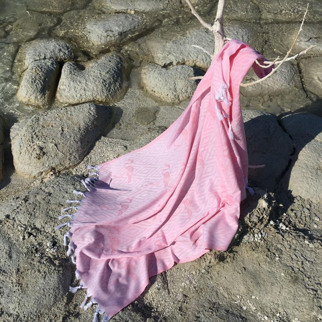 Foutastic Fouta (paplūdimio rankšluostis) Flamingo - Rožinė, žema kaina ...
