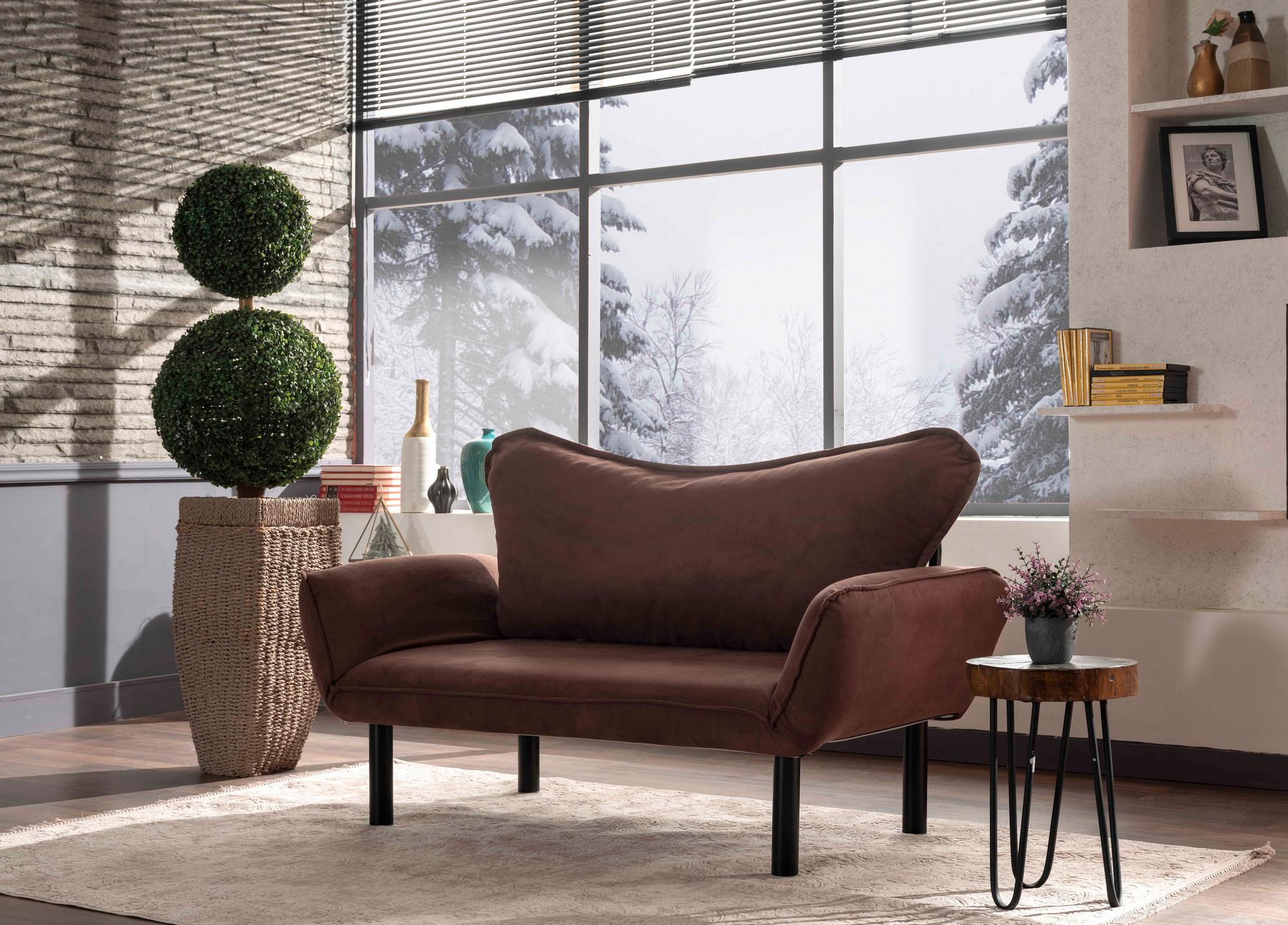 Kalune Design 2 vietų sofa-lova Chatto - Brown, modelis - AGC899474 ...