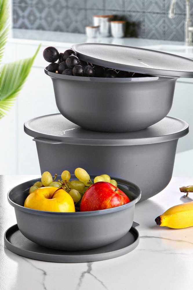 Hermia Dėžučių rinkinys (3 vnt.) 2374 - Pilkas, žema kaina | Varle.lt