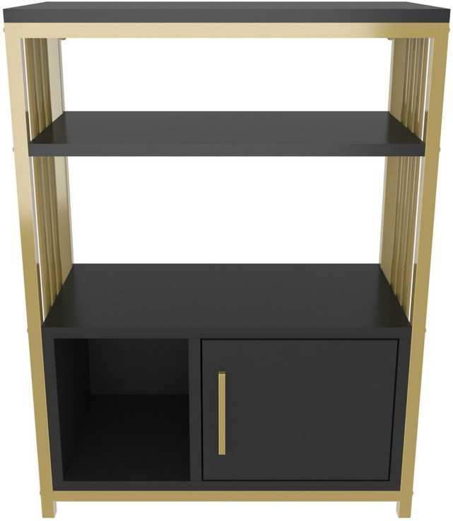 Kalune Design Knygų lentyna Letos - Anthracite, Gold, modelis ...