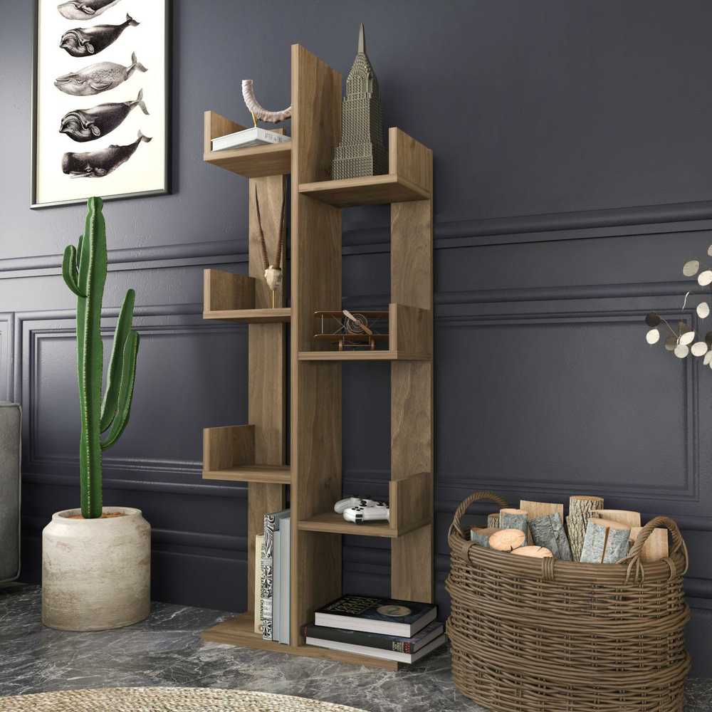 Asir Kalune Design Knygų lentyna Luisa - Walnut, modelis - 322RTC1105 ...