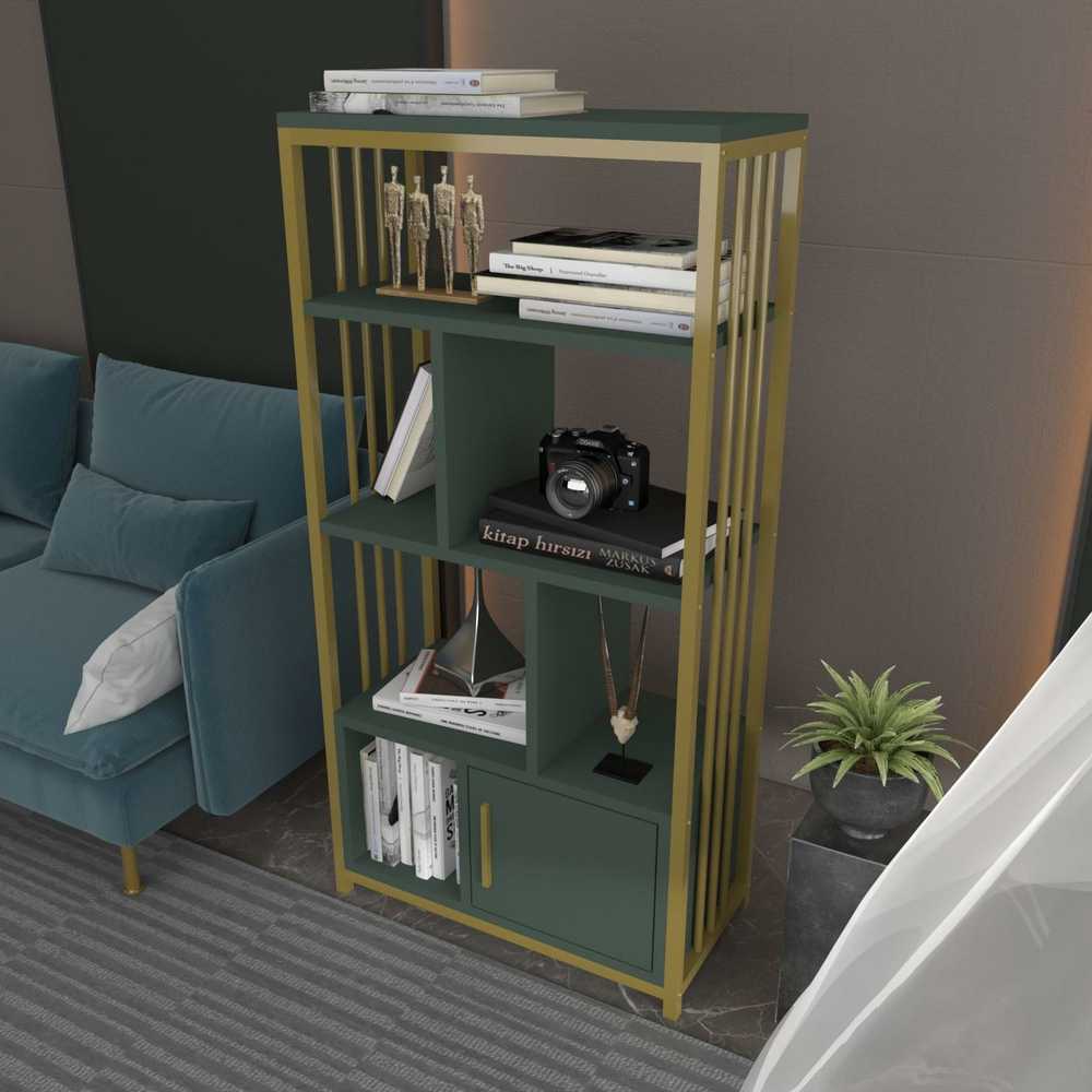 Kalune Design Knygų lentyna Valero - Green, Gold, modelis - AGC263694 ...