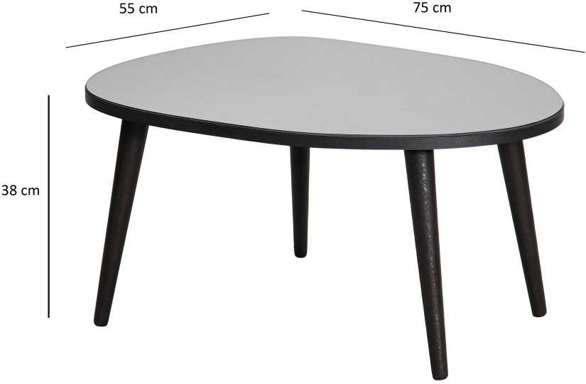 Kalune Design Coffee Table Gusto - Juodas, Fume, modelis - 552NOS2275 ...