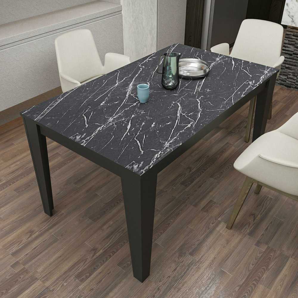 Kalune Design Valgomasis stalas Bud - Juodas, Marble, žema kaina | Varle.lt