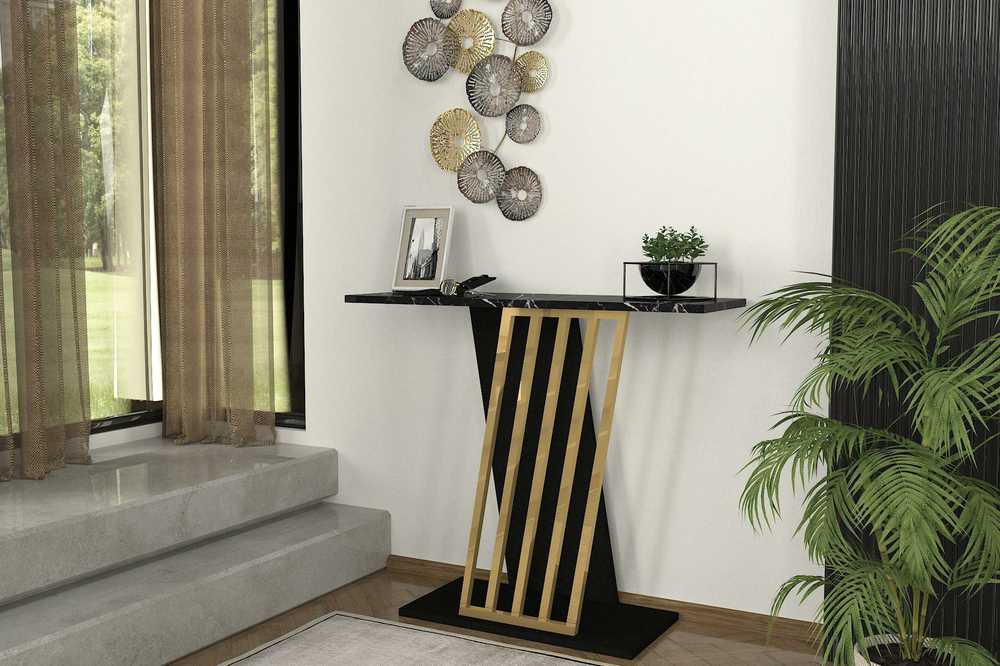 Kalune Design Komoda Gravity - Juodas, Gold, žema kaina | Varle.lt