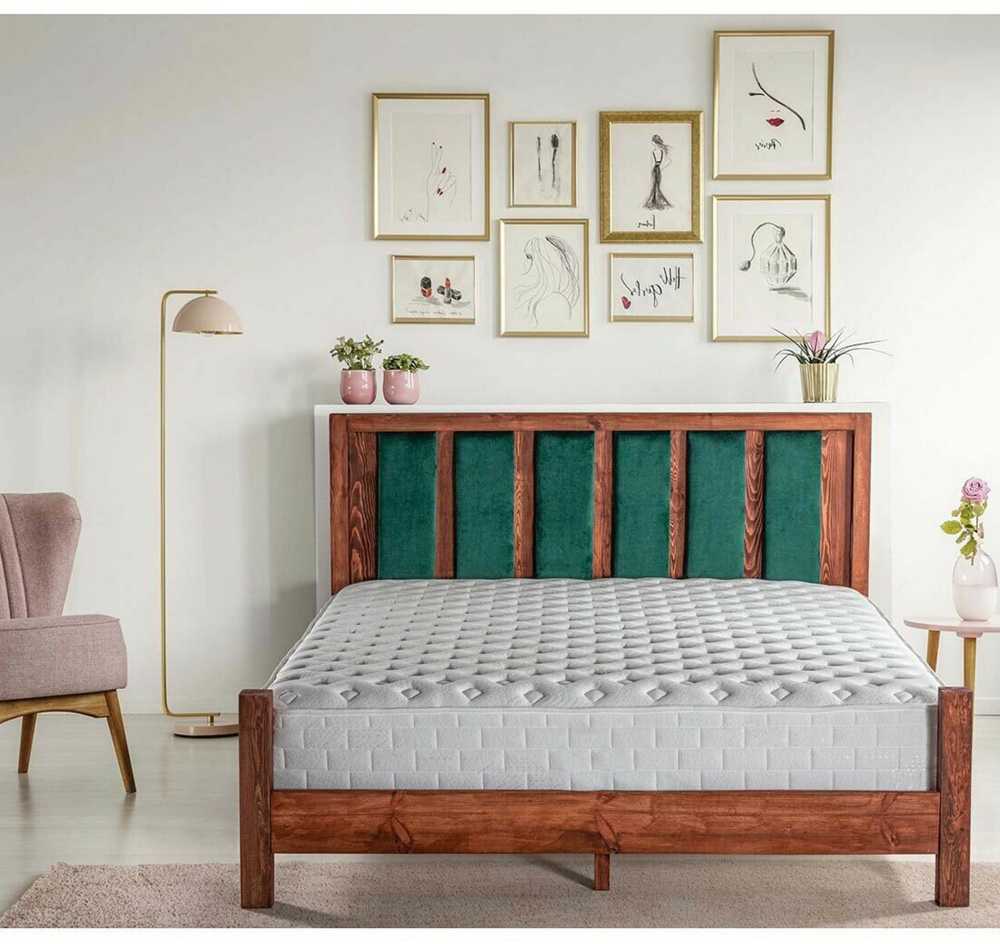 Kalune Design Dviguba lova Orion 180 - Green, Hazelnut, modelis ...
