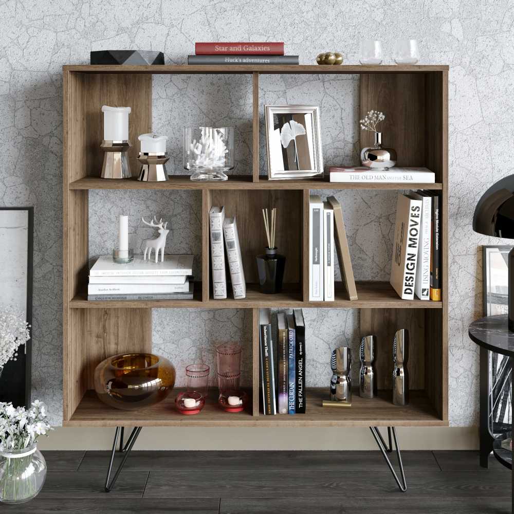 Kalune Design Knygų lentyna Mistico - Walnut, modelis - AGC103770, žema ...