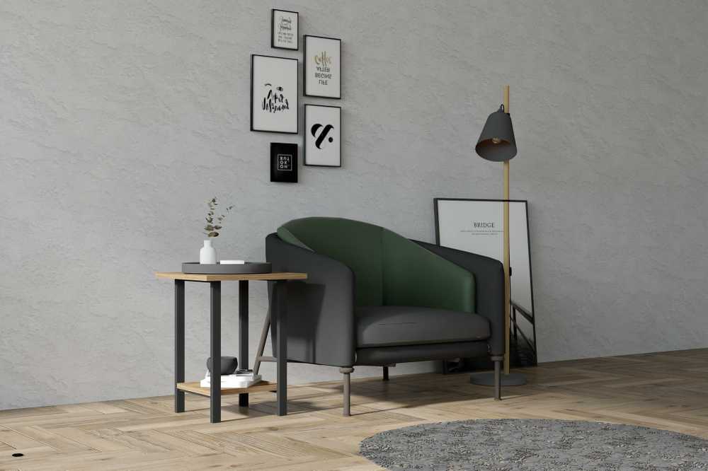 Kalune Design Šoninis staliukas Conty - Walnut, žema kaina | Varle.lt