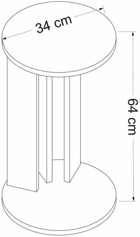 Kalune Design Šoninis stalas Ema - Walnut, Anthracite, modelis ...