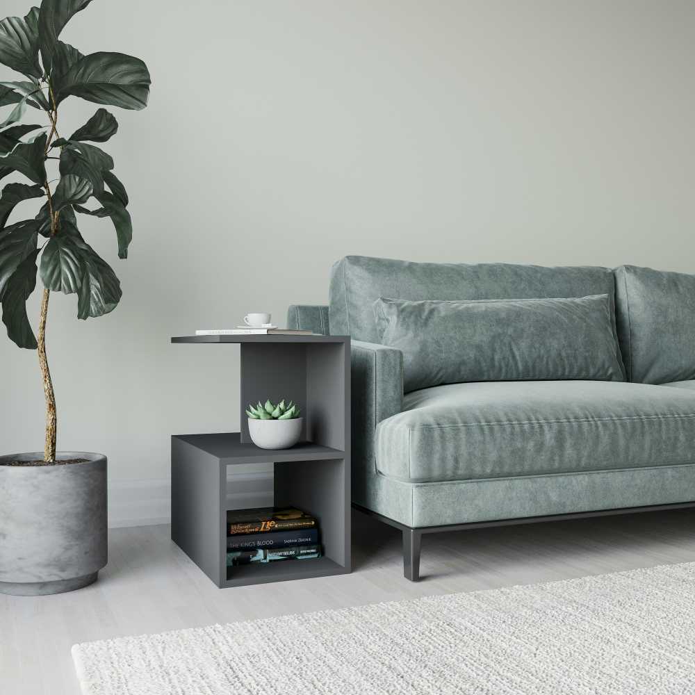 Kalune Design Šoninis stalas Larmon - Anthracite, modelis - AGC181972 ...