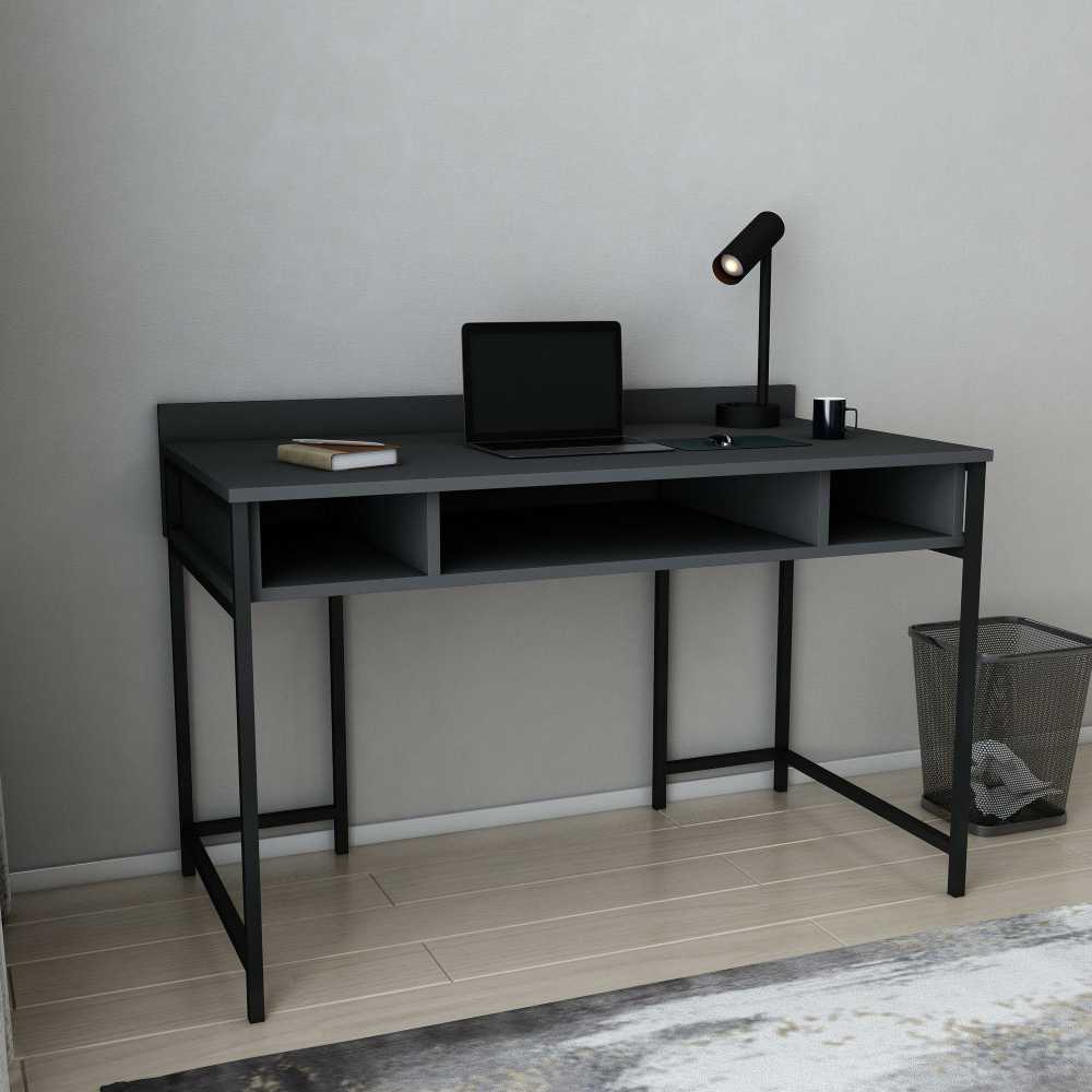 Kalune Design Study Desk Alma - Juodas, Anthracite, žema kaina | Varle.lt