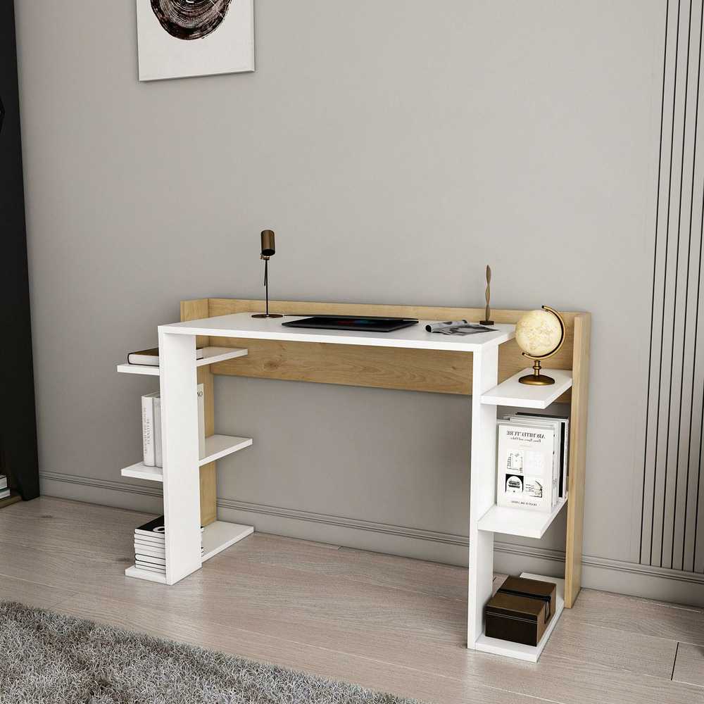 Kalune Design Study Desk Çinar - Baltas, Oak, modelis - 875ZNA4631 ...