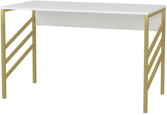Kalune Design Darbo stalas Josephine - Gold, Baltas, žema kaina | Varle.lt