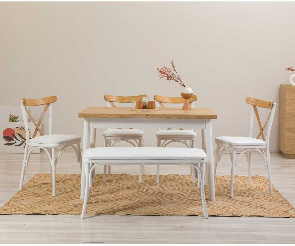 Asir Kalune Design Išskleidžiamas valgomojo stalo ir kėdžių komplektas ...