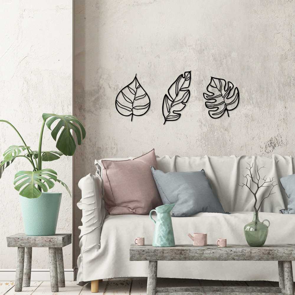Wallity Decorative Metal Wall Priedas Leaves - 485, modelis ...