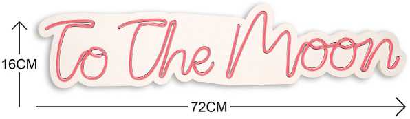 Wallity Dekoratyvinis plastikinis LED ap vietimas To the Moon - Raudona, žema kaina | Varle.lt