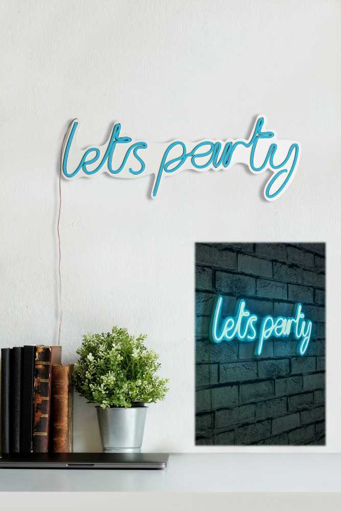 Wallity Dekoratyvinis plastikinis LED ap vietimas Lets Party - Mėlyna, žema kaina | Varle.lt
