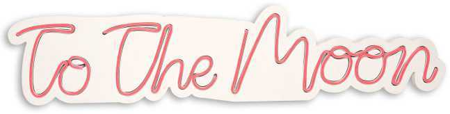 Wallity Dekoratyvinis plastikinis LED ap vietimas To the Moon - Raudona, žema kaina | Varle.lt