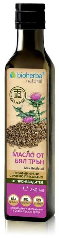 Margainio sėklų šalto spaudimo aliejus Milk Thisthle, Bioherba, 250ml ...
