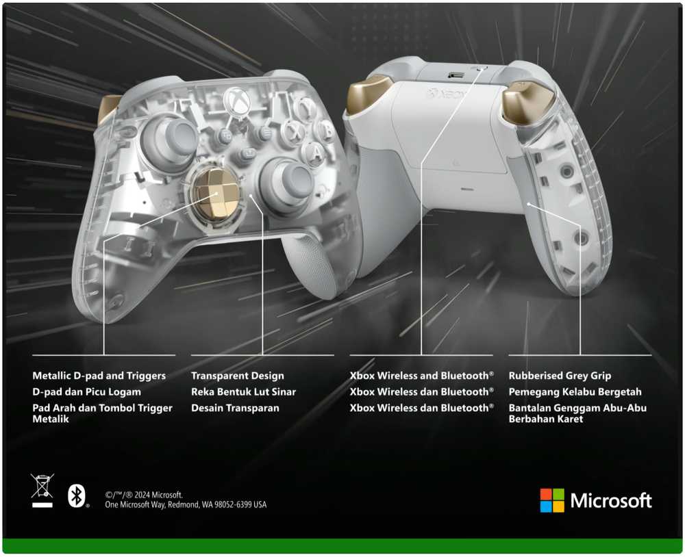 „Microsoft Xbox WL Controller Ghost Cipher Special Edition“., modelis ...