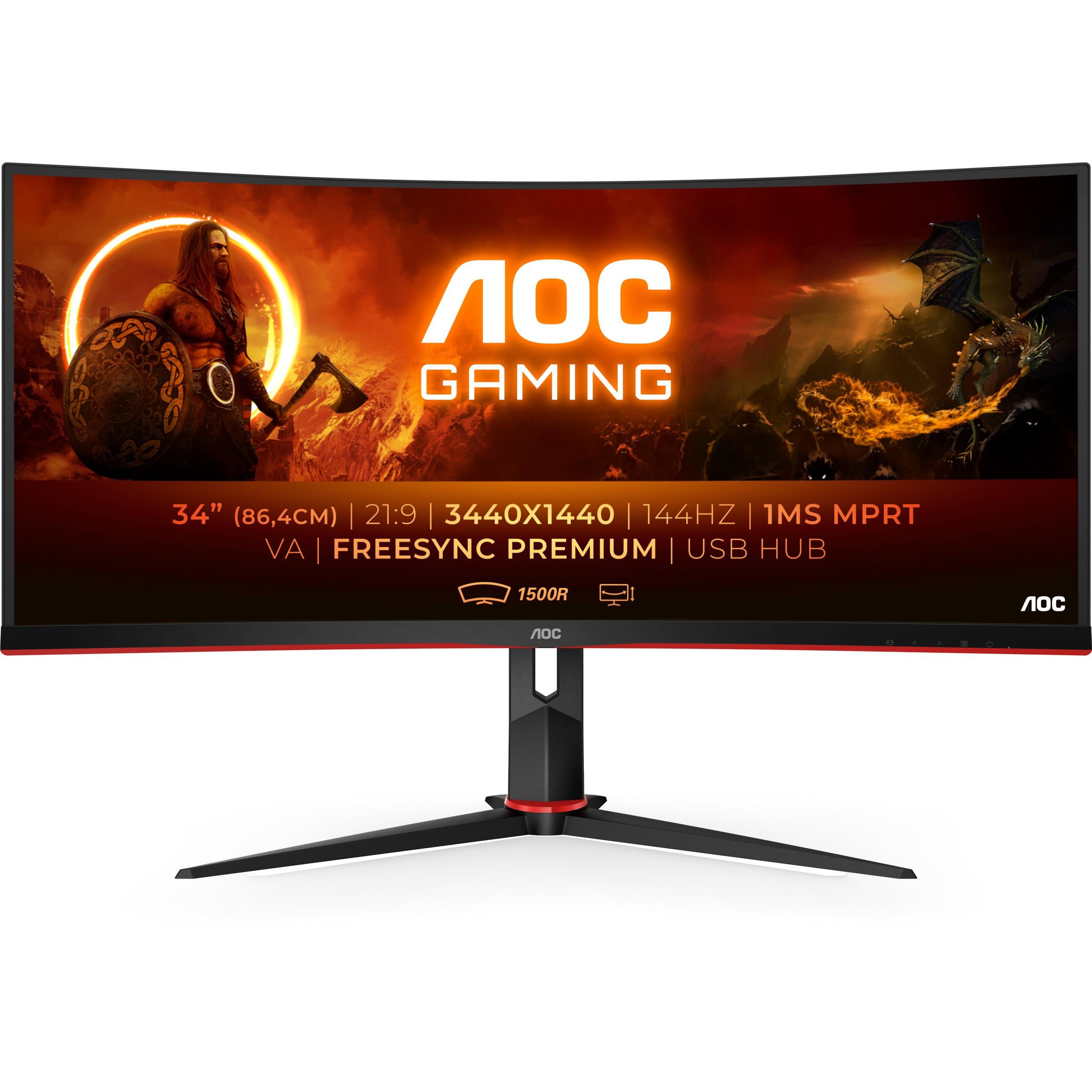 Monitorius AOC CU34G2X / BK 34inch / Gaming / Curved / WQHD / 3440x1440 ...