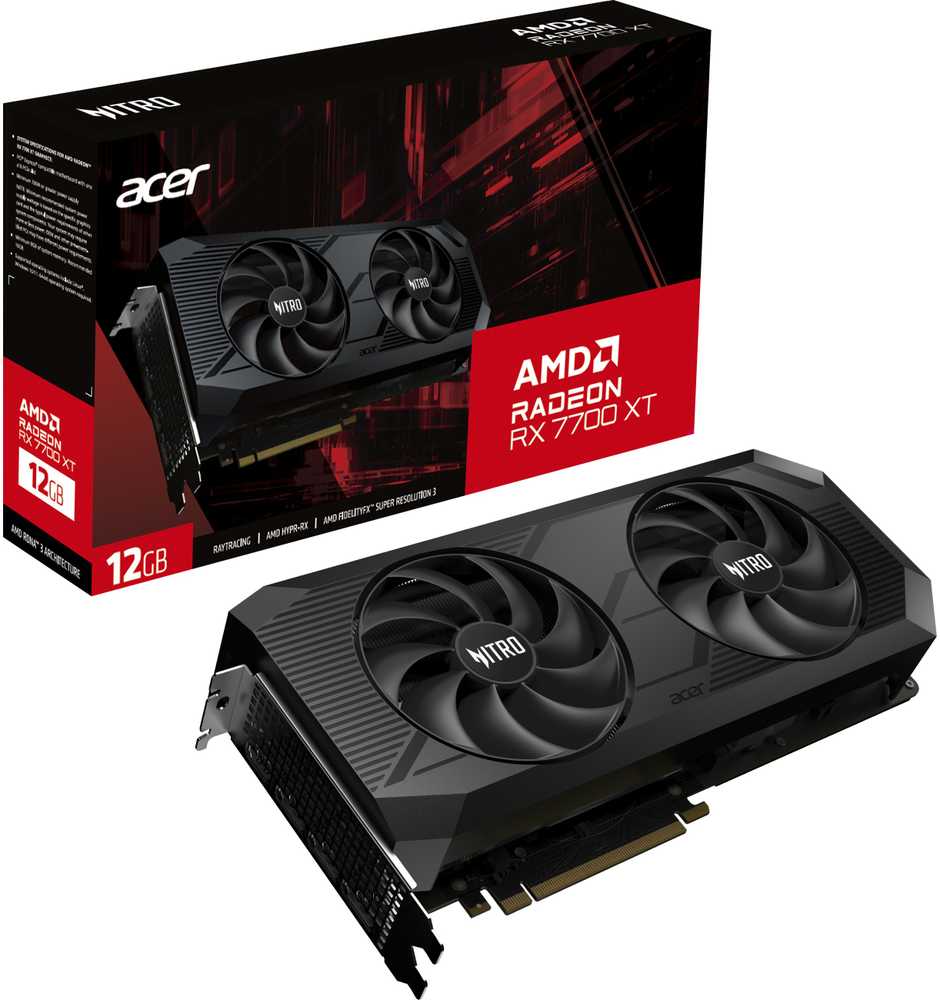 Vaizdo plokštė „Acer Radeon RX 7600 XT OC“ (RDNA 3, GDDR6), modelis ...