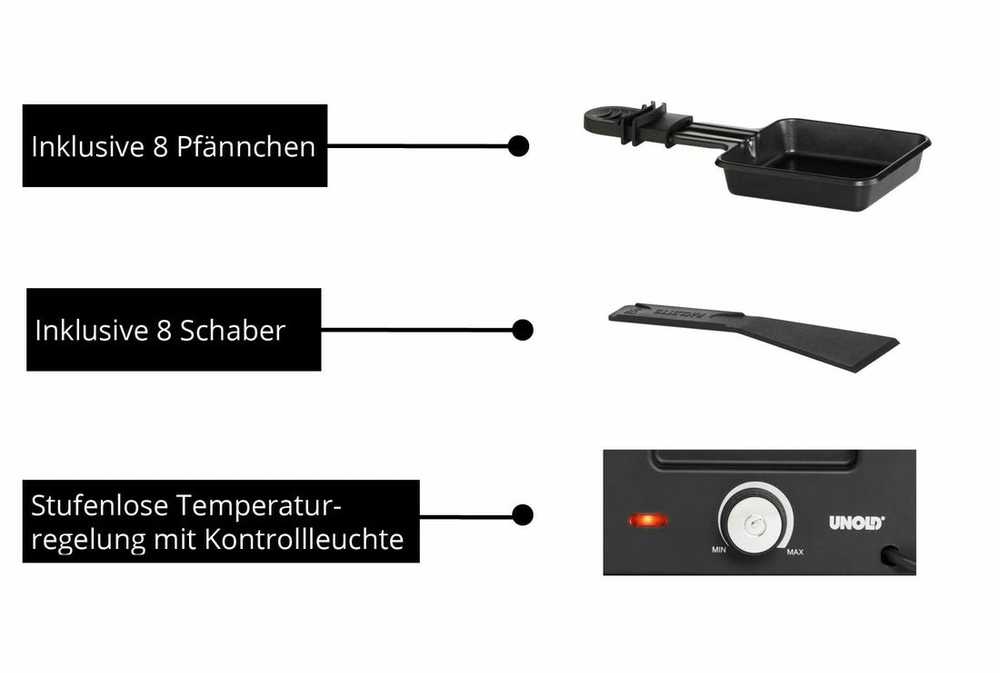 Unold 48760 Raclette Delice Basic, modelis - 48760, žema kaina | Varle.lt