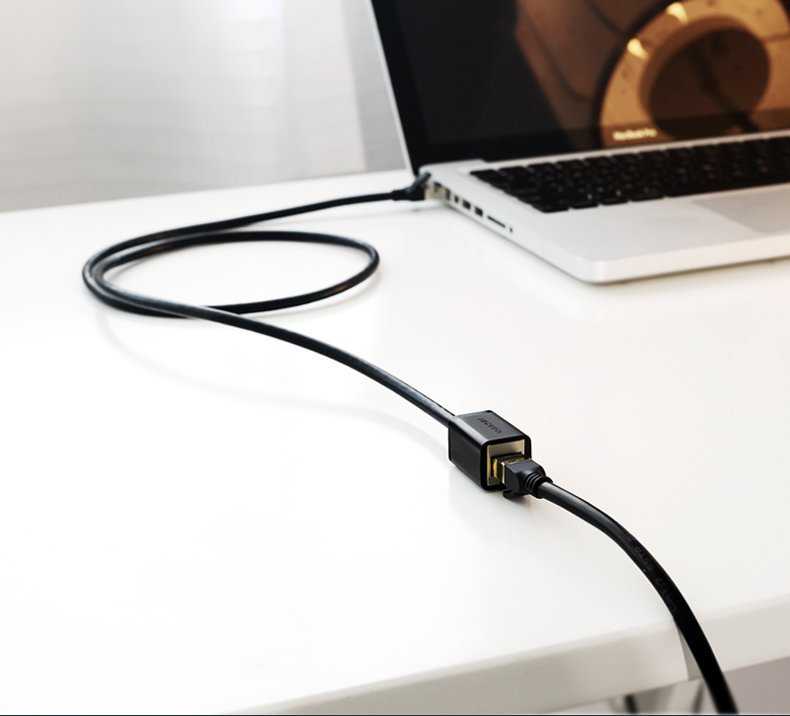 UGREEN Cat 6 FTP Ethernet RJ45 Extension kištukas / lizdas Patchcords su ekranavimu 1m - Juodas ...