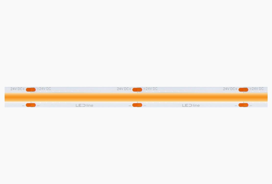 LED juosta 24Vdc, 14W / m, COB 528LED / m, 1350lm, šiltai balta 2700K ...